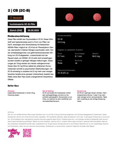 DrugsData.org (was EcstasyData): Test Details : Result #17584 - Red ...
