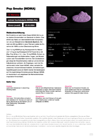 DrugsData.org (was EcstasyData): Test Details : Result #19681 - Pop ...