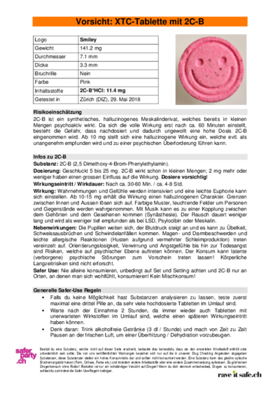 DrugsData.org (was EcstasyData): Test Details : Result #6272 - Smiley, 6272