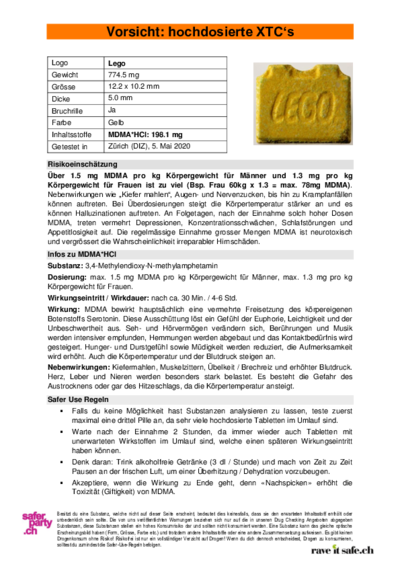 DrugsData.org (was EcstasyData): Test Details : Result #8434 - Lego, 8434